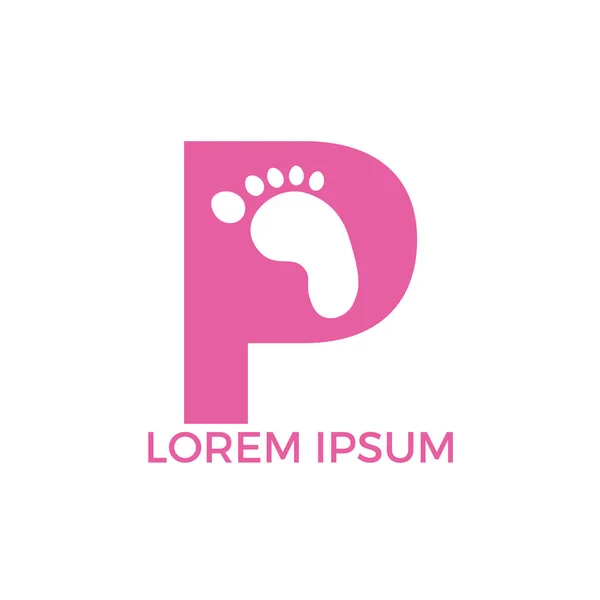 Letter Feet Vector Logo Design Foot Health Icon Logo Design Stock ...