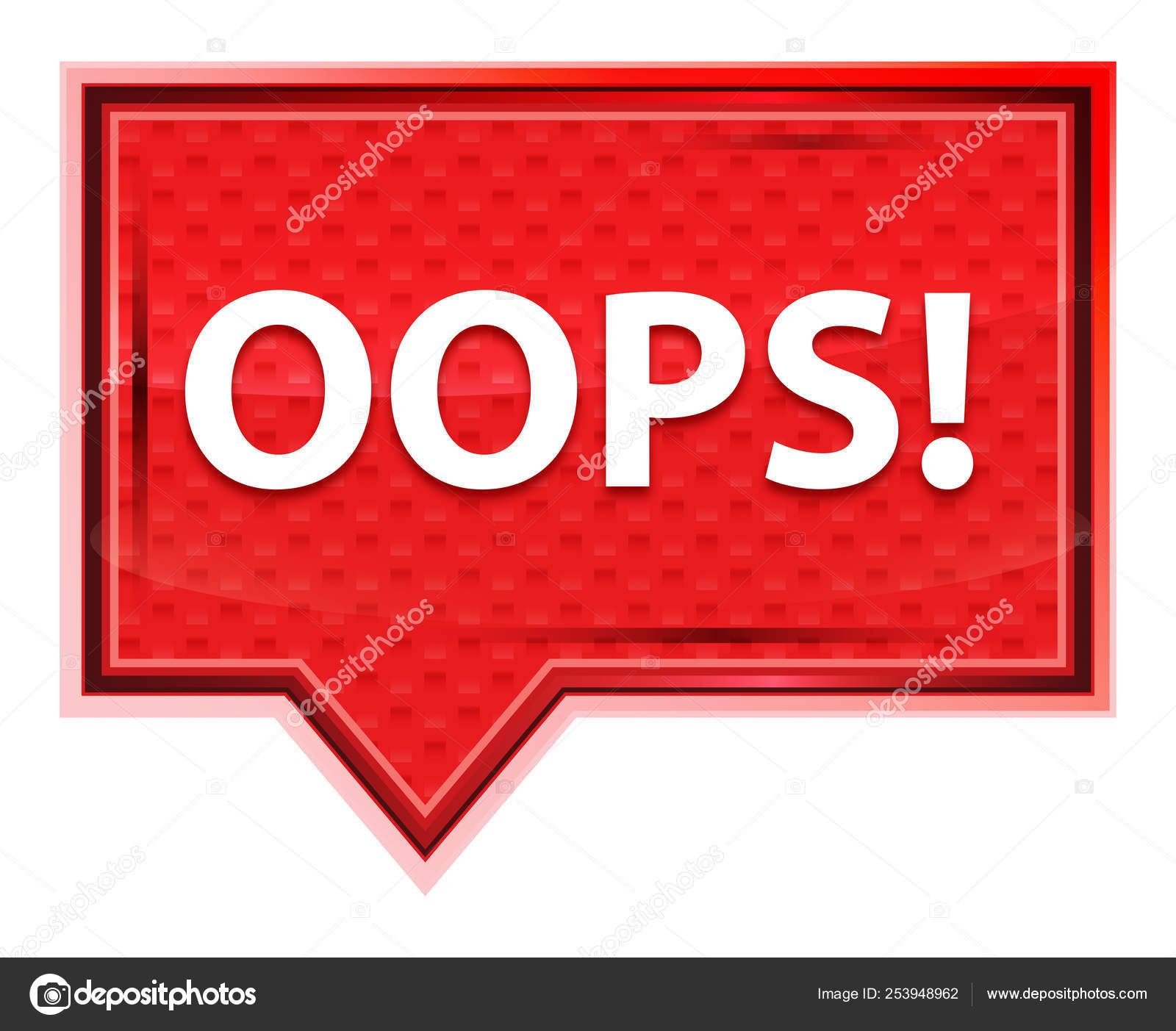 ¡Ups! nebuloso rosa botón de bandera rosa — Foto de stock #253948962 ...