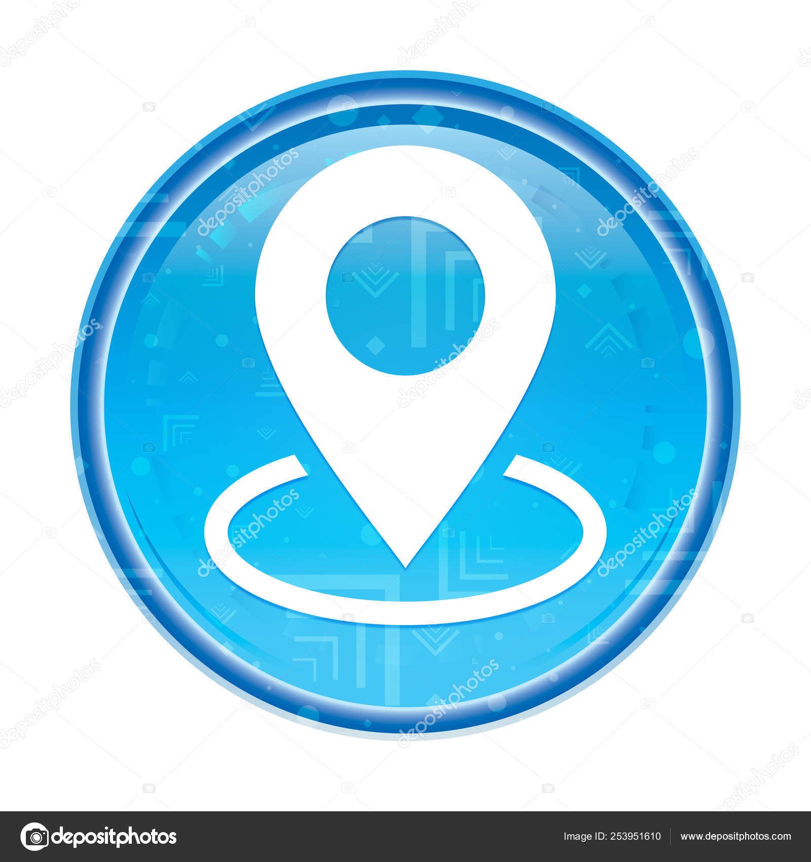 Map point icon floral blue round button — Stock Photo © BlueJay18 ...