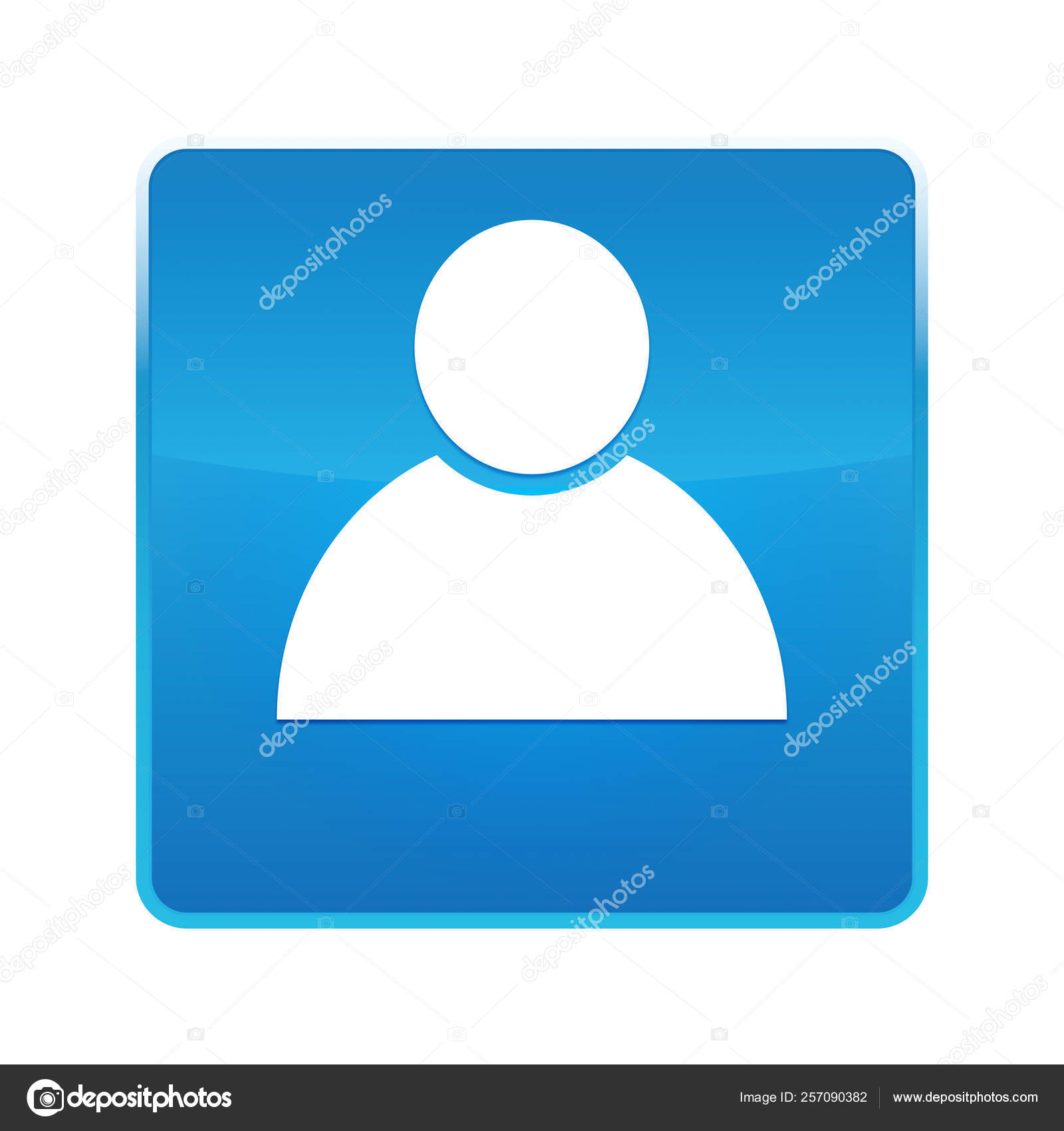Person icon shiny blue square button — Stock Photo © BlueJay18 #257090382