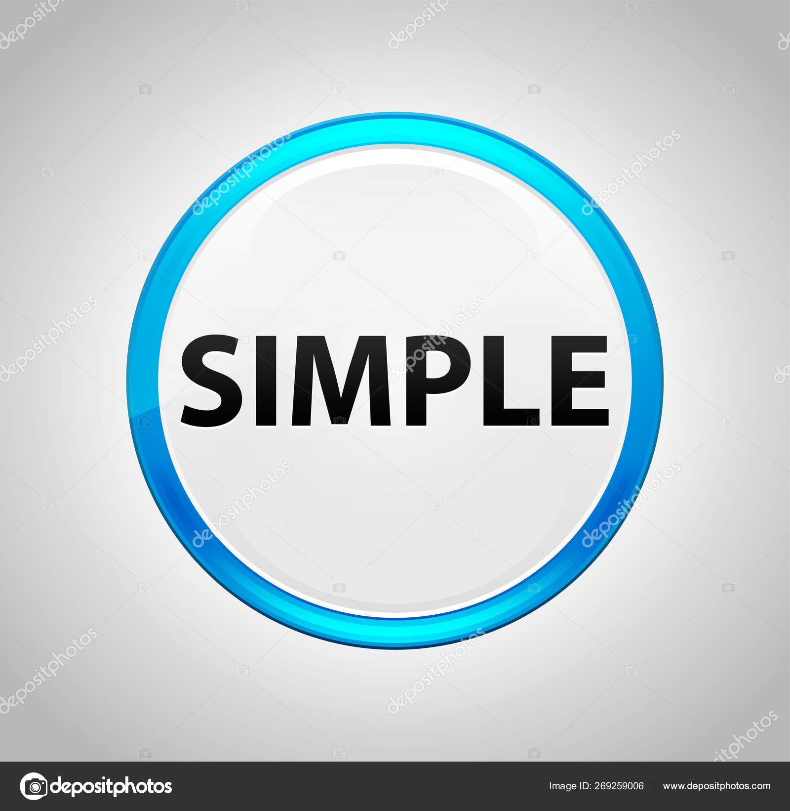 Simple Round Blue Push Button — Stock Photo © BlueJay18 #269259006 Simple Round Blue Push Button — Stock Photo © BlueJay18 #269259006