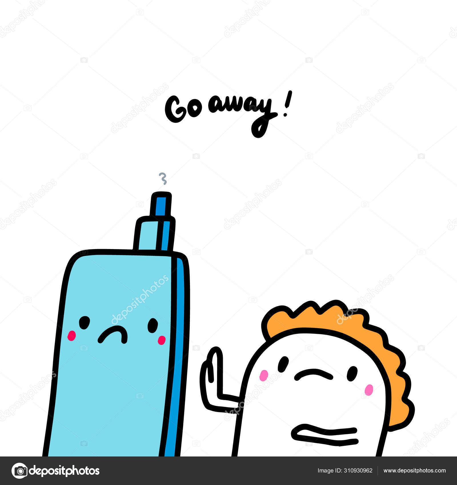 Dégagez illustration vectorielle dessinée à la main dans le style bande ...