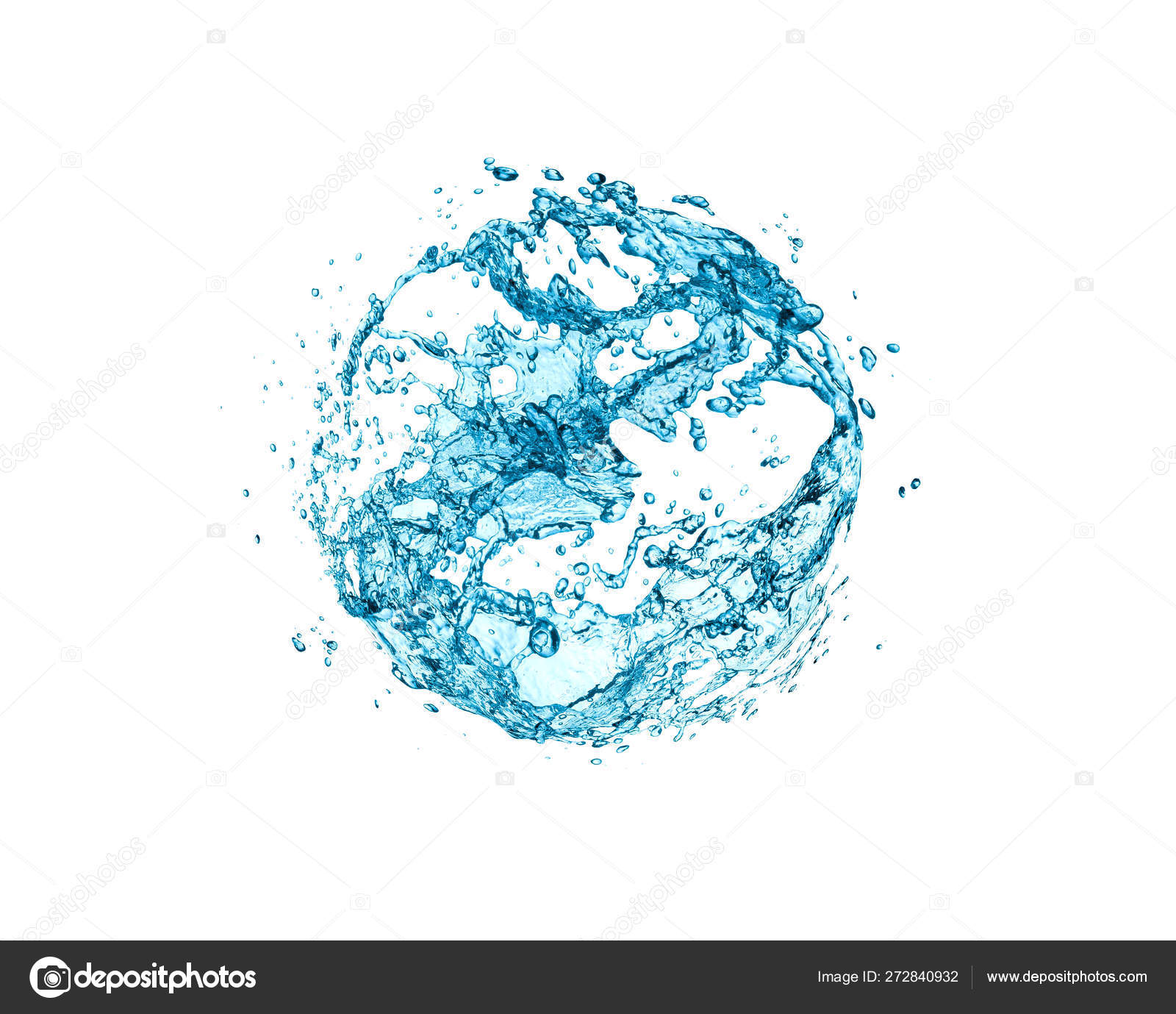 Agua Splash Aislar Sobre Fondo Blanco: fotografía de stock © Hideto111 ...