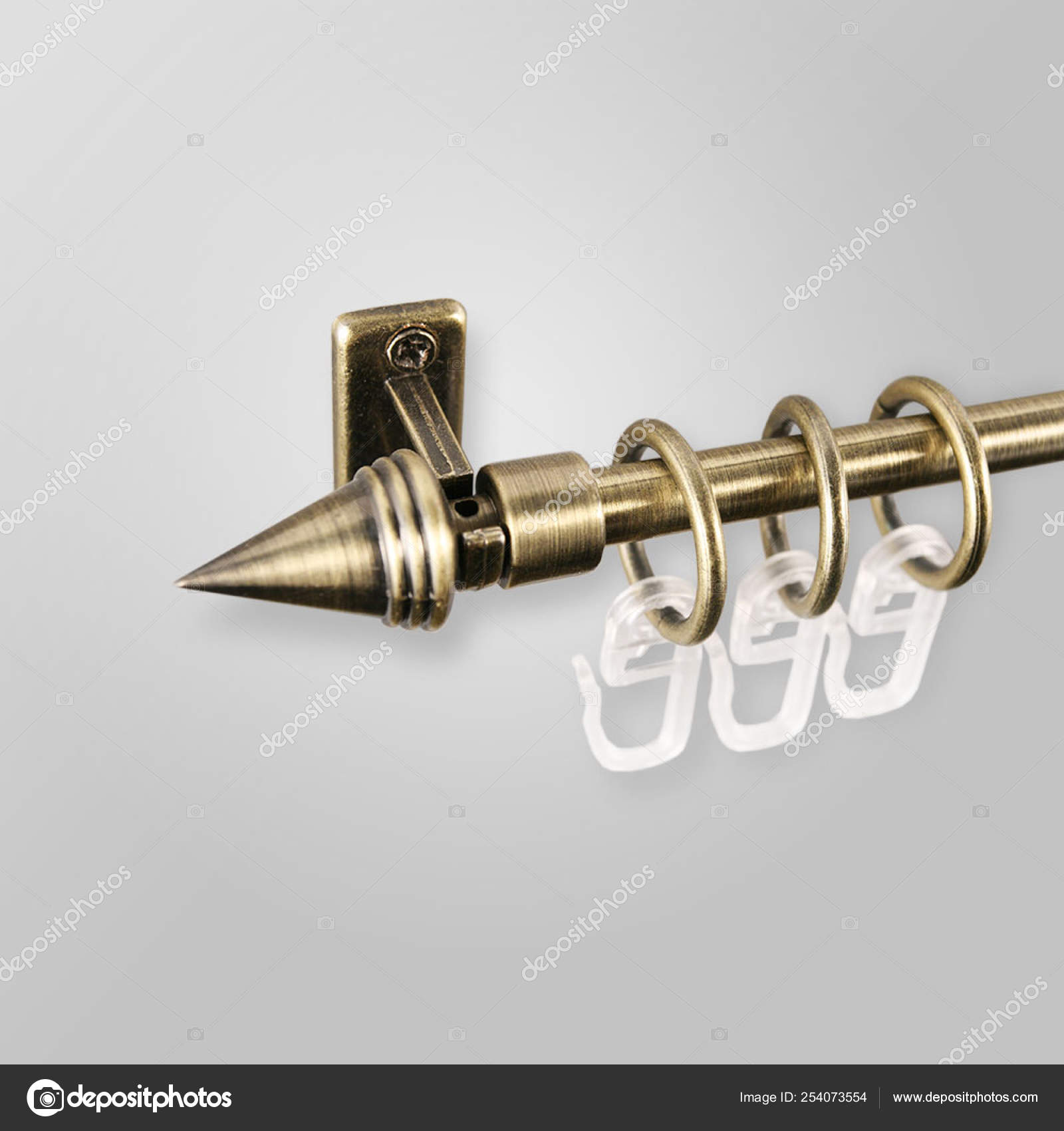 Sharp Cone Shaped Modern Metal Tip Cornice Grey Background Stock Photo ...