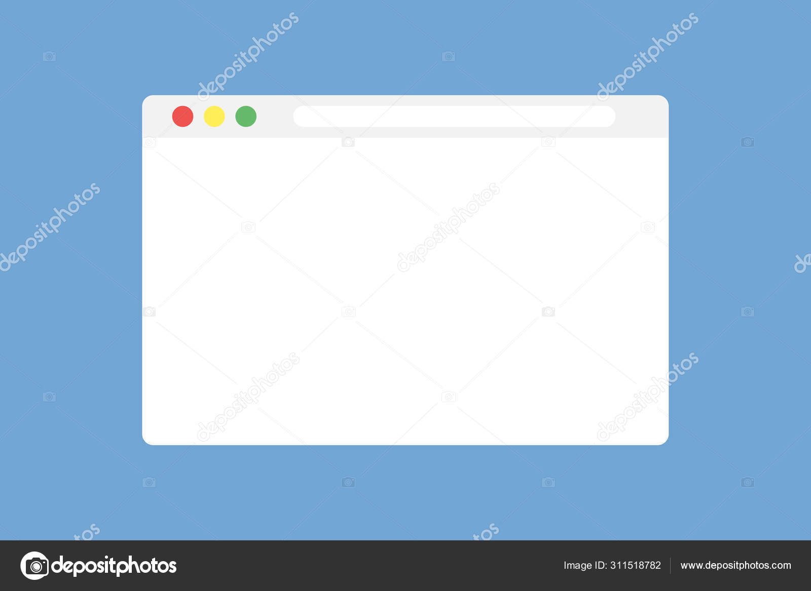 Browser window mock up in trendy flat style. Technology concept vector ...
