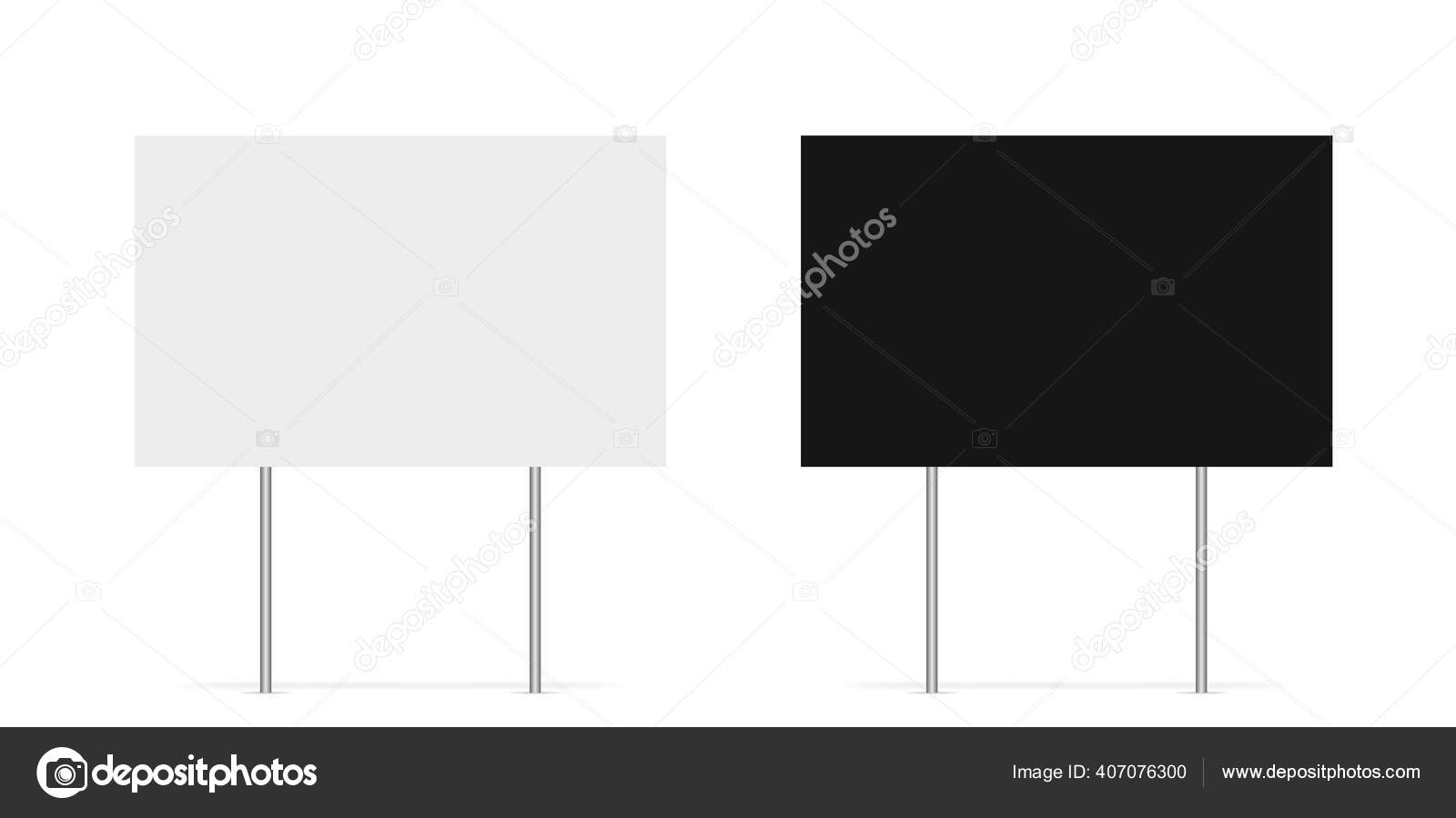 Yard Sign Vector Isolated Blank Element Copy Space Horizontal ...
