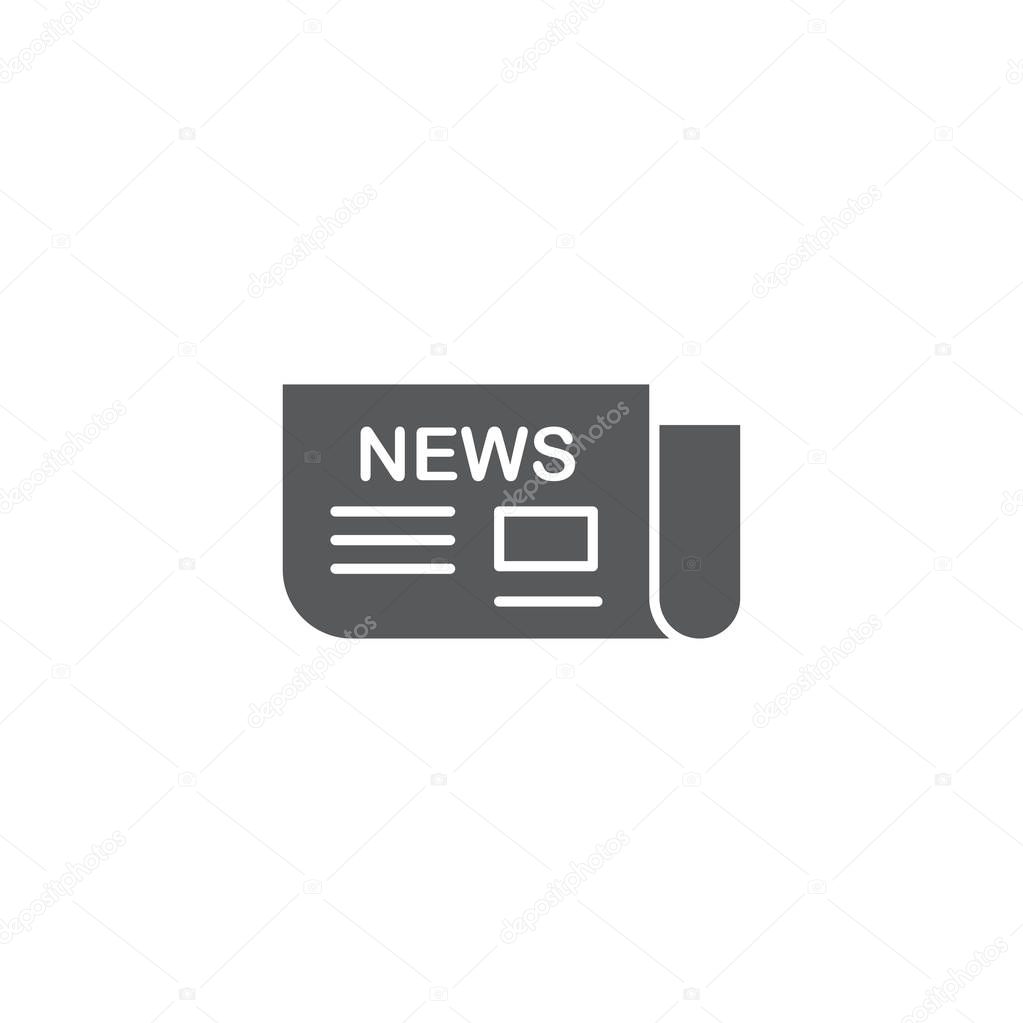 Símbolo de noticias. Icono de línea de periódico, ilustración de ...