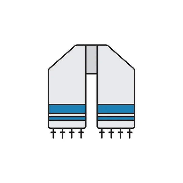 Hebrew Tallit Vector Icon Symbol Isolated White Background Stock Vector ...
