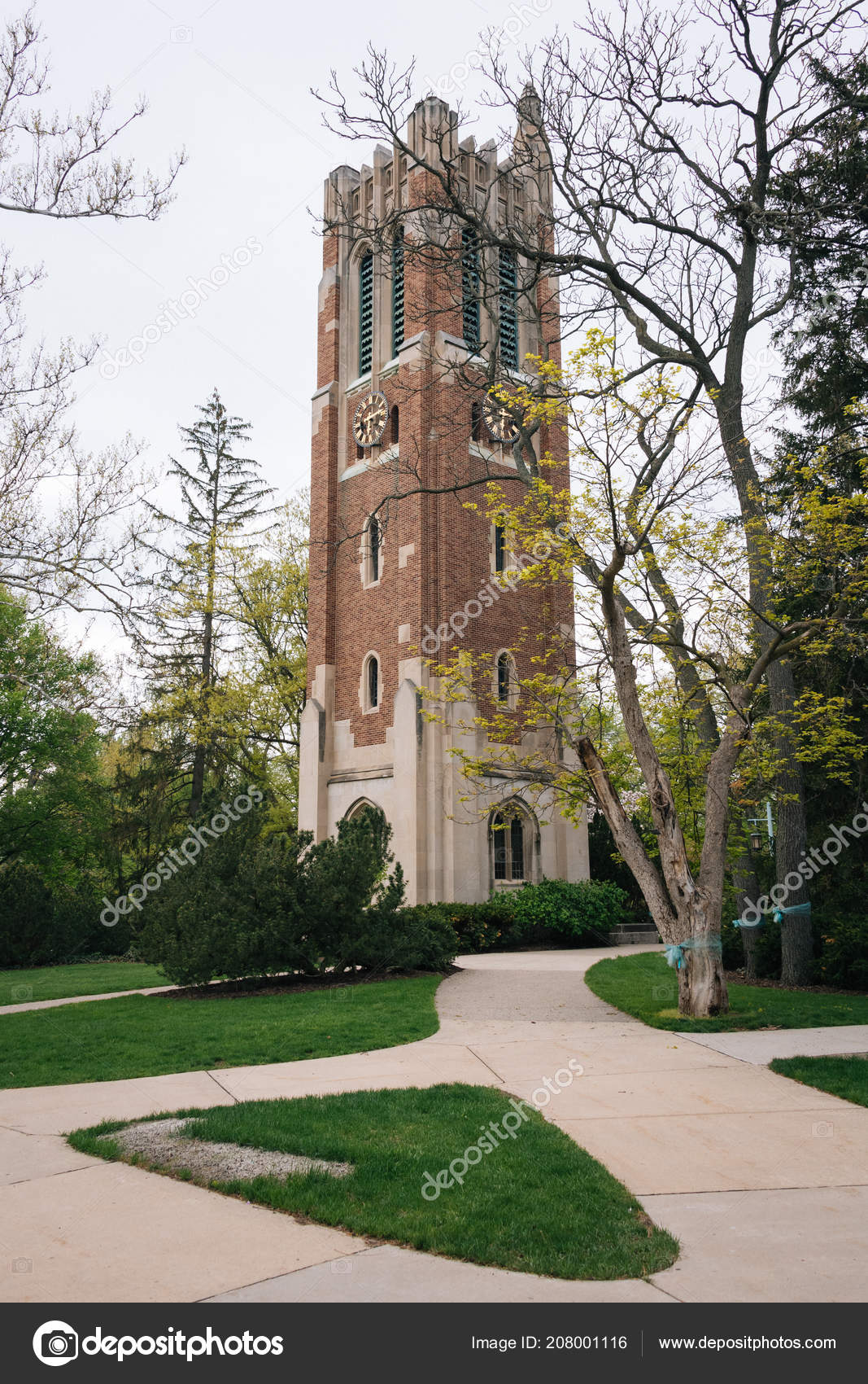 Beaumont Tower Michigan State University East Lansing Michigan — Stock ...