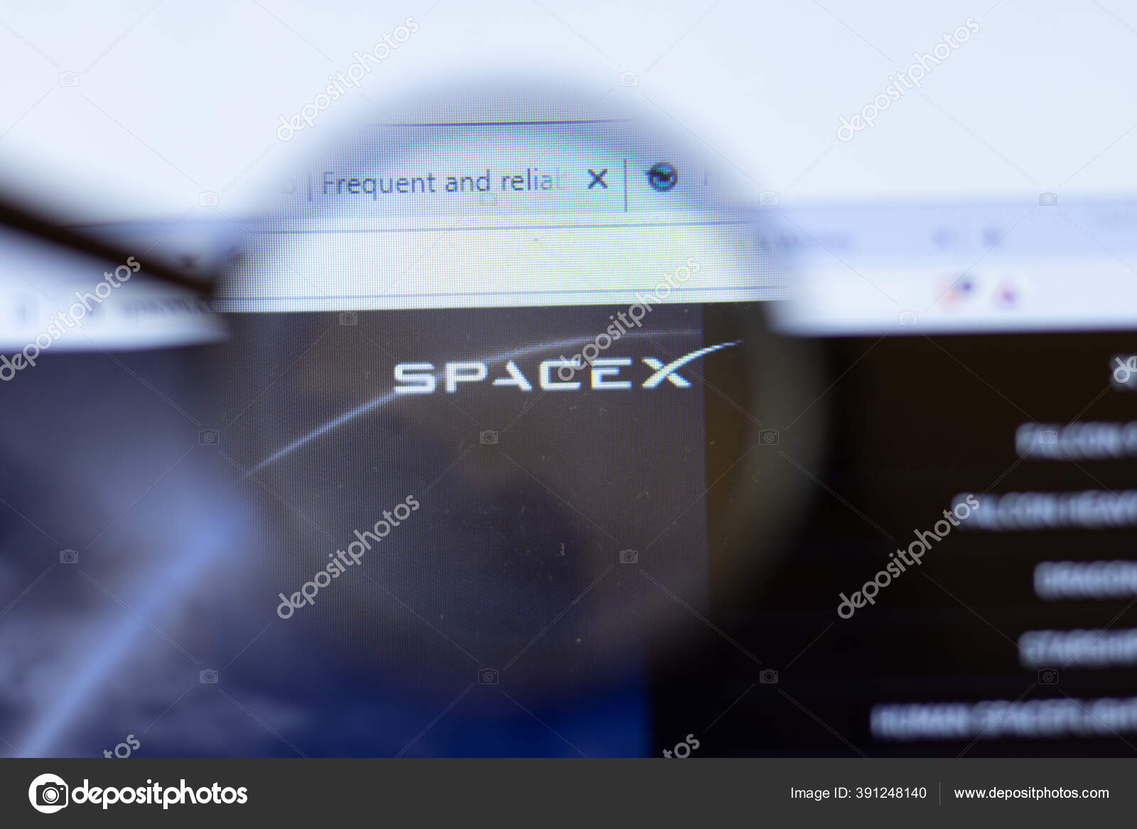 Moscow Russia June 2020 Spacex Website Logo Illustrative Editorial — Stock Editorial Photo ...