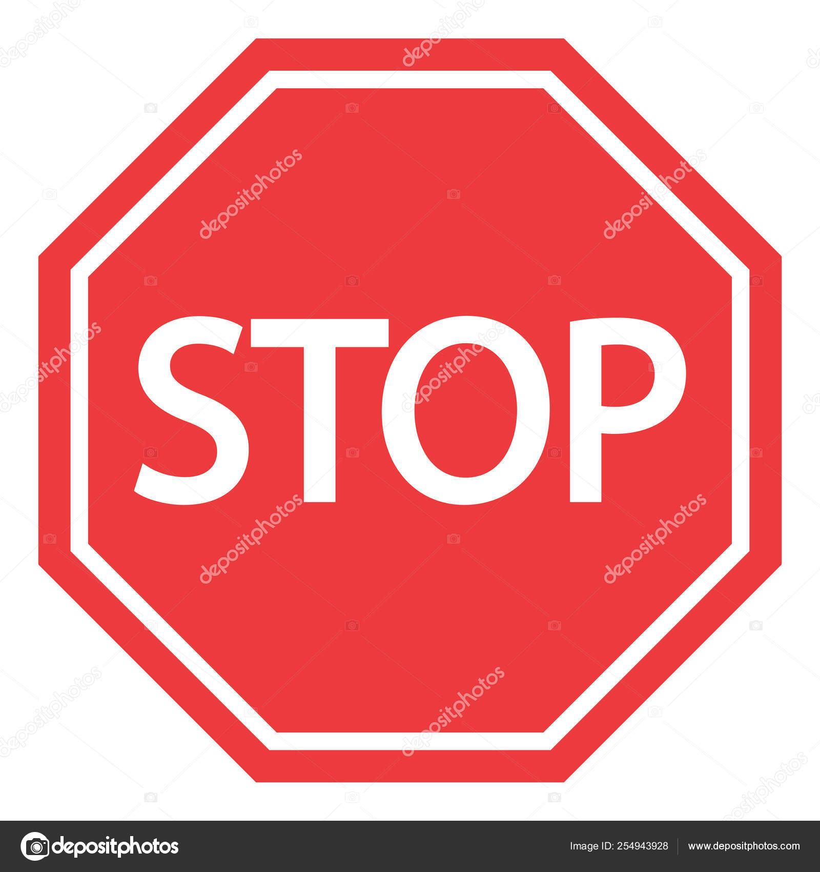 Stop sign icon on white background,vector illustration Stock Vector ...