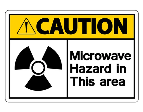 Caution Radiation Area Symbol Sign on white background,Vector ...