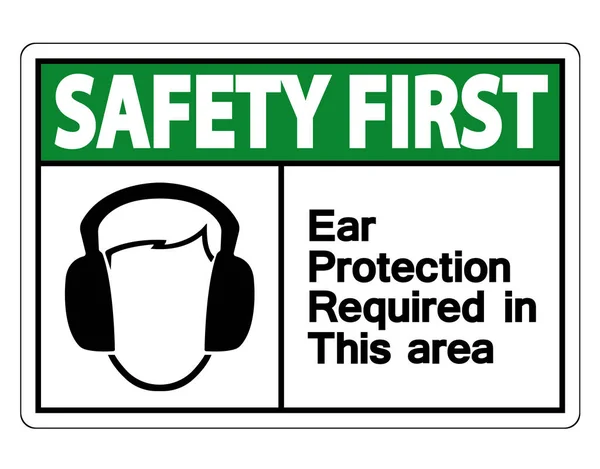 Notice Ear Protection Required Symbol Sign, Vector Illustration ...