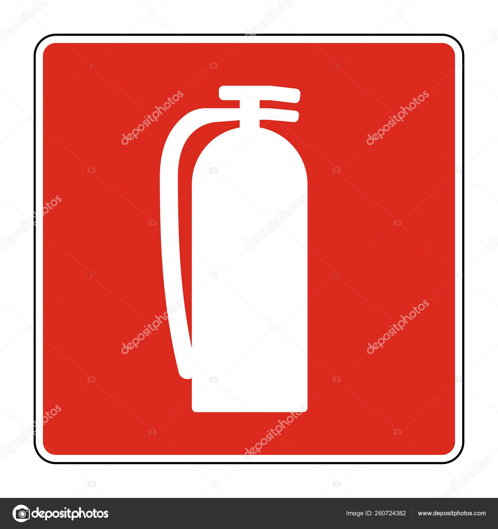 Image vectorielle Extincteur Signe sur fond blanc, Ilustration ...