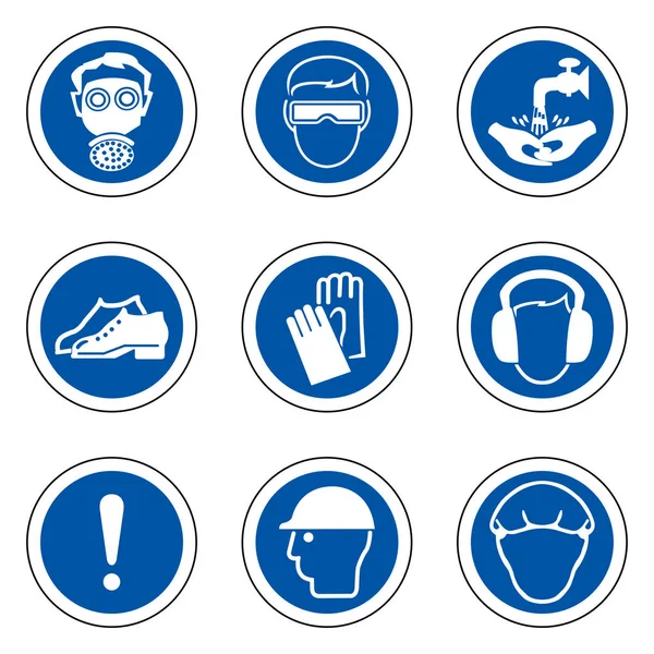 Required Personal Protective Equipment Ppe Symbol Safety Icon Stock ...