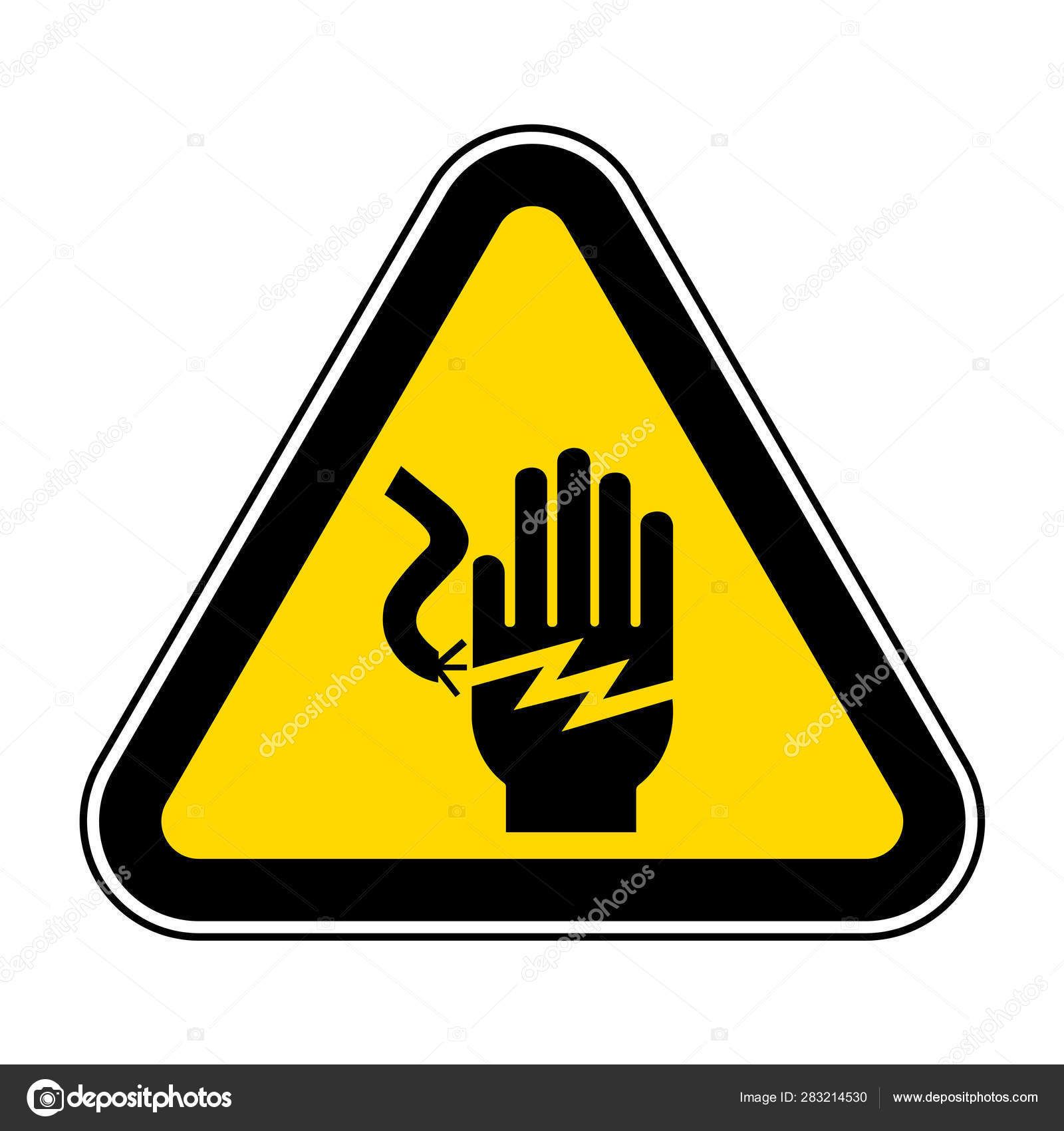 Electrical Shock Electrocution Symbol Sign, Vector Illustration ...