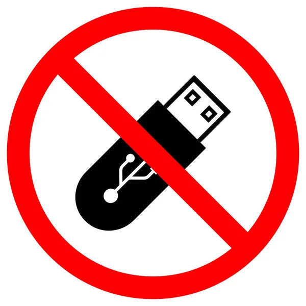 No Usb Stick sign icon. Usb flash drive button. — Stock Photo ...