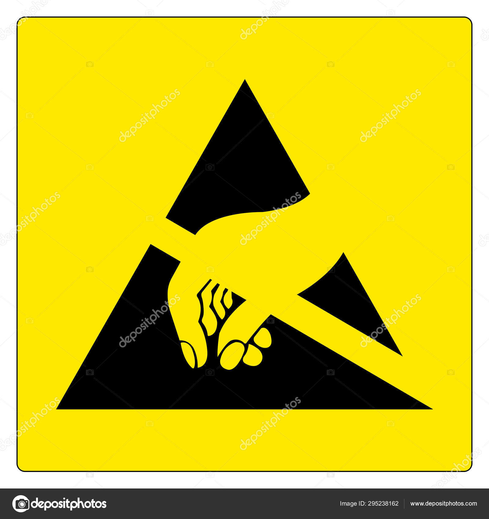 Electrostatic Sensitive Device (ESD) Symbol Sign Isolate On White ...