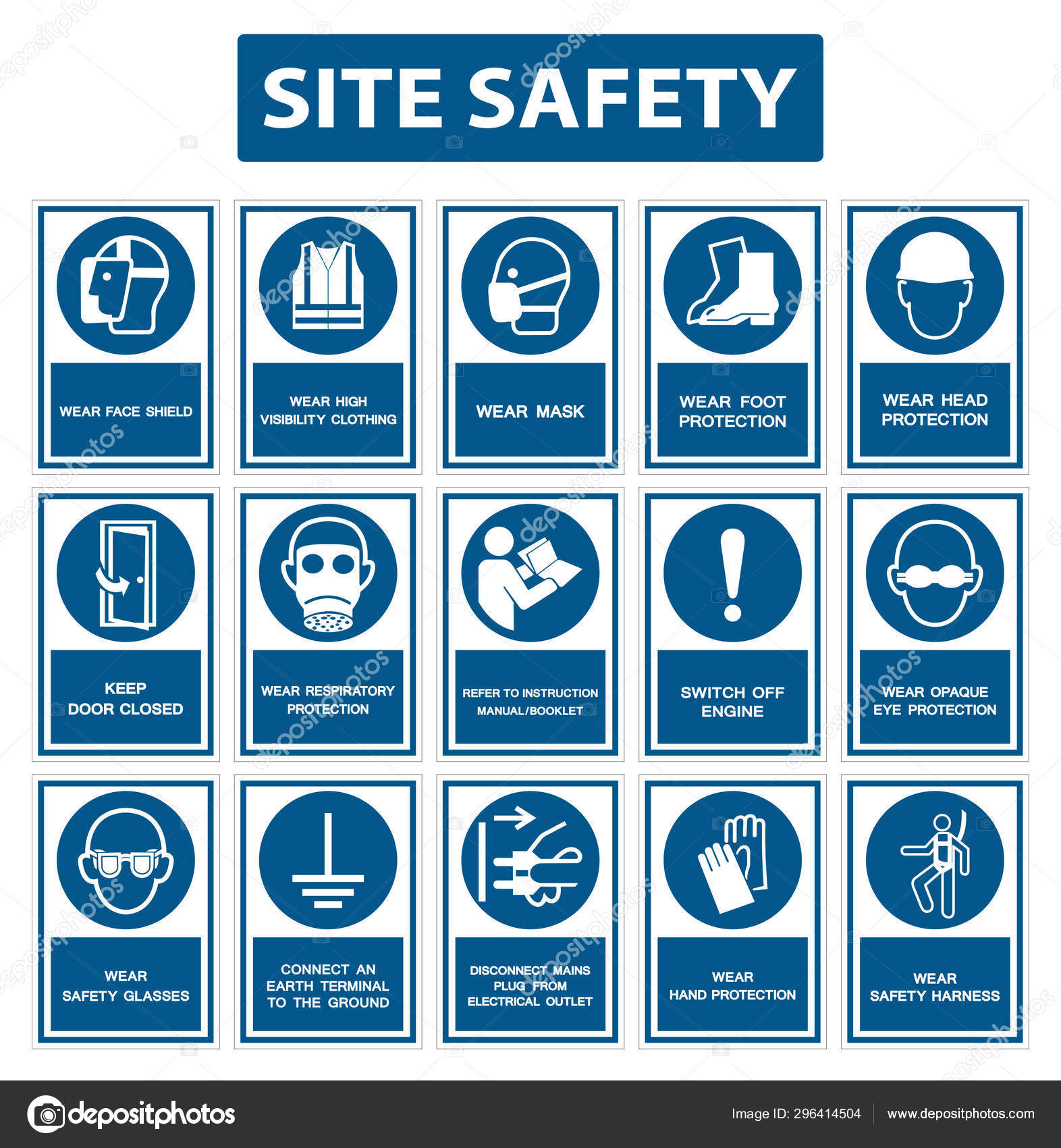 Safety PPE Must Be Worn Sign Isolate On White Background,Vector ...