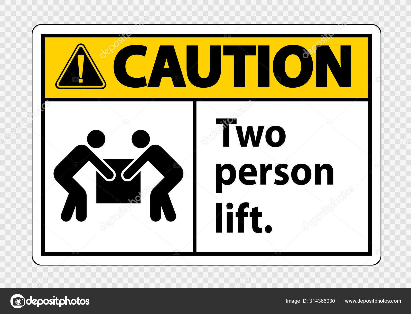 Two person lift Symbol Sign Isolate on transparent Background,Vector ...