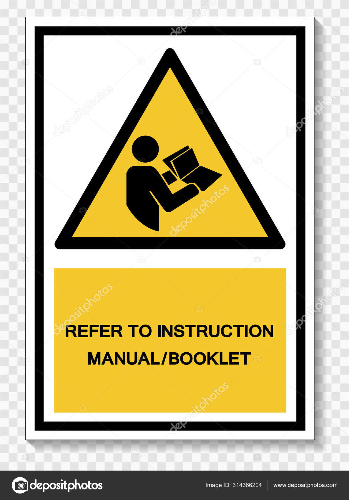 Refer Instruction Manual Booklet Symbol Sign Isolate on transparent Background,Vector ...