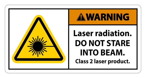 Precaución Radiación Láser Mire Fijamente Haz Producto Láser Clase ...