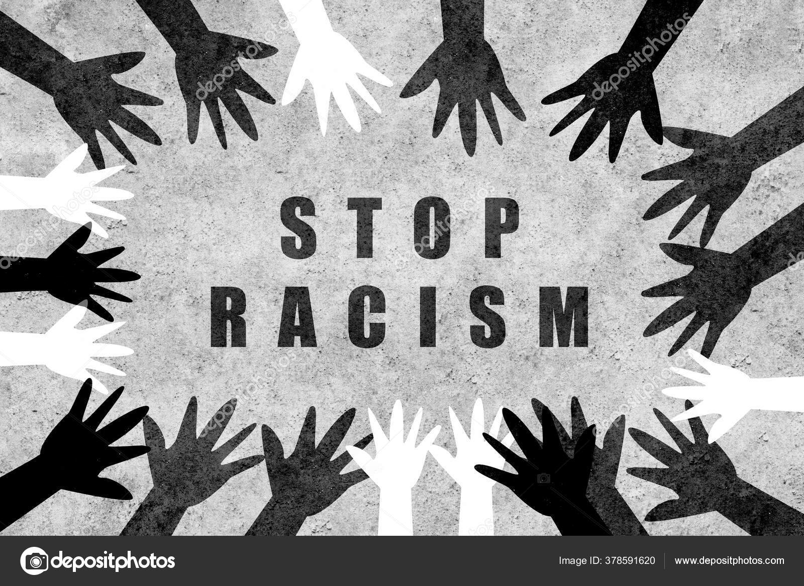 Hands Different Colors Cultures World Unite Circle Racism Design ...