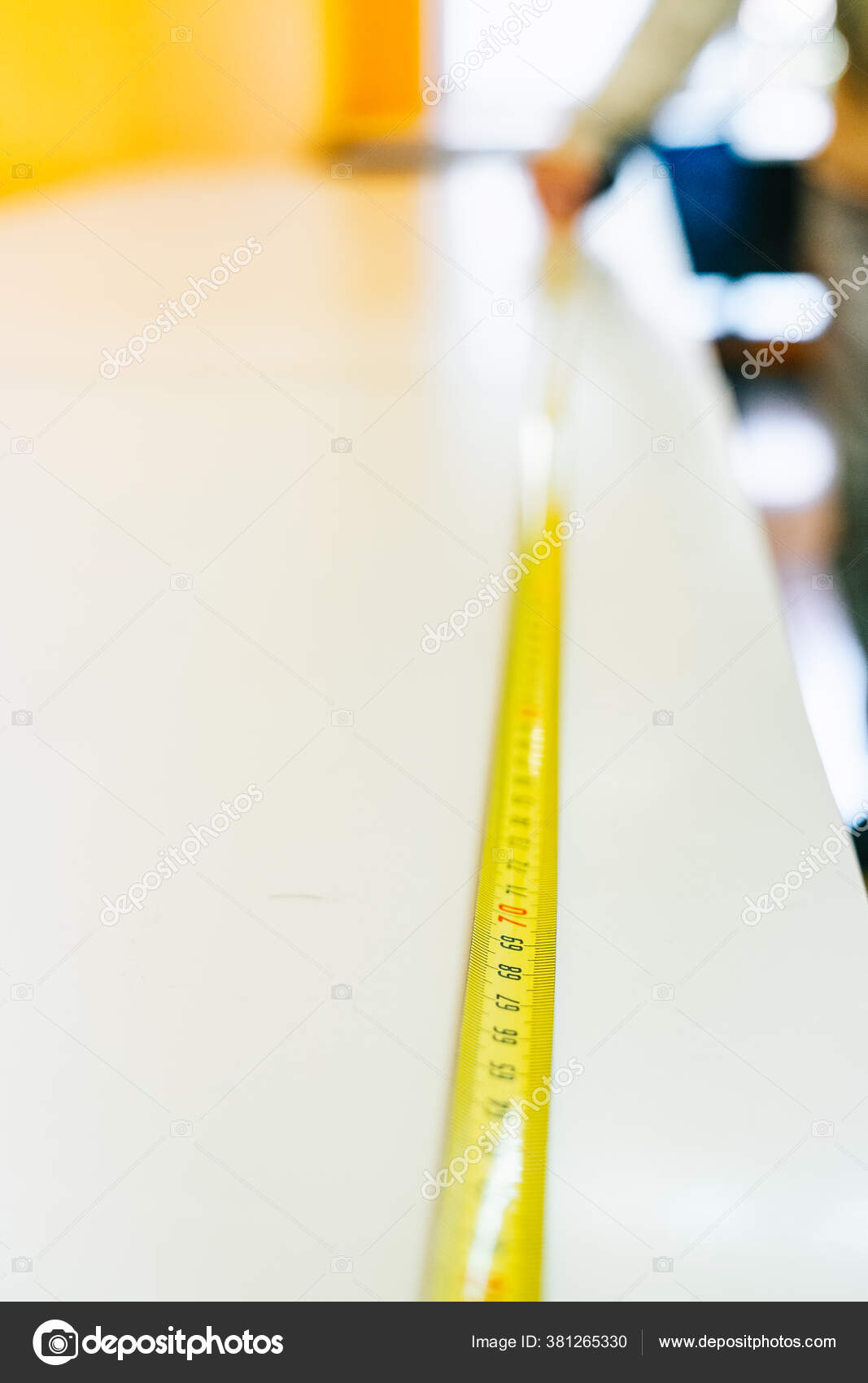 Measuring White Table School Ruler Maintain Safe Distance Stock Photo ...