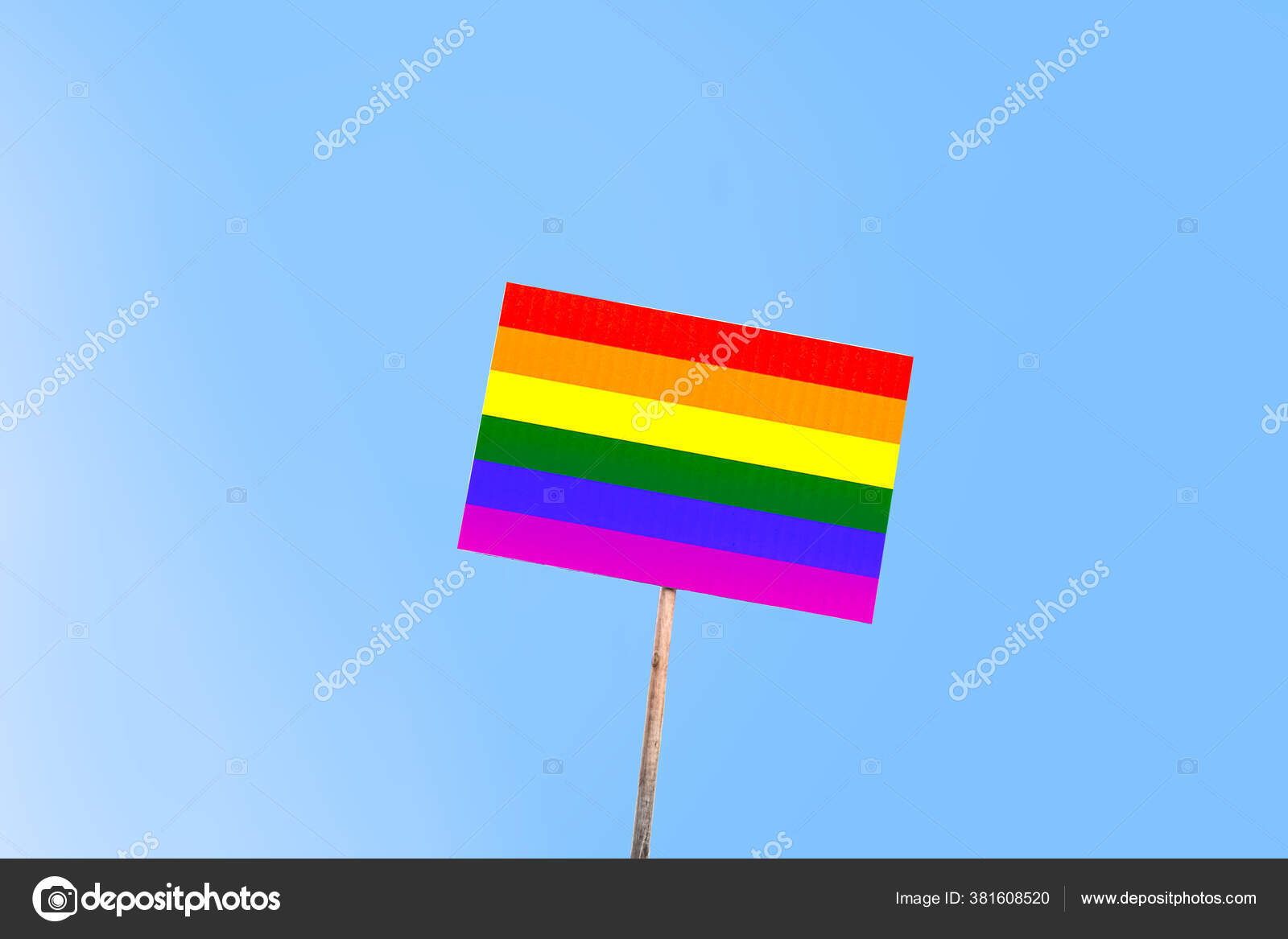 Lgbt Pride Concept Holding Banner Lesbian Gay Bisexual Transgender Lgbt ...