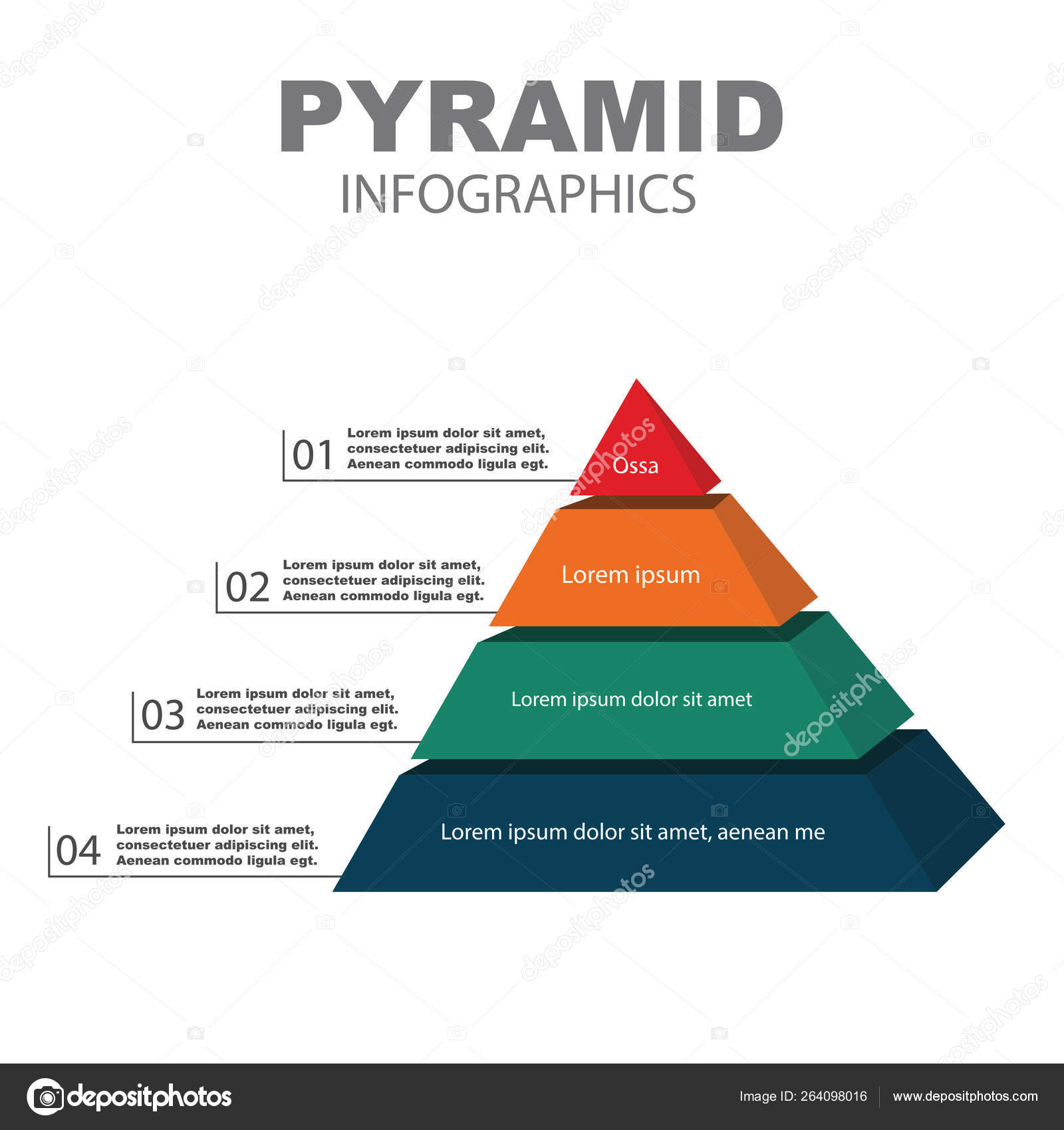 Pyramid Infographics Funnel Pyramid Charts — Stock Vector © Shinuya ...