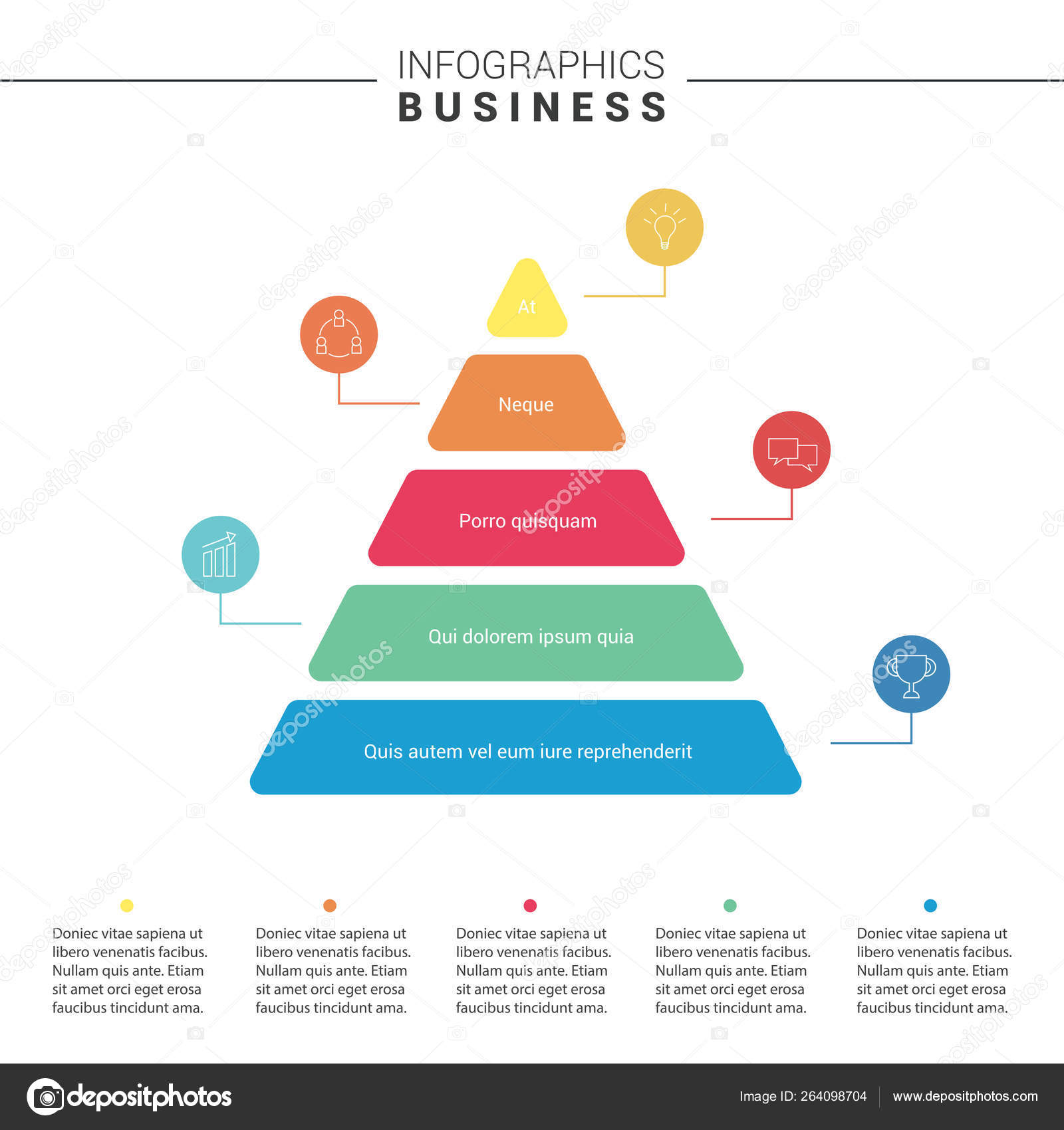 Pyramid Infographics Funnel Pyramid Charts Stock Vector by ©Shinuya ...