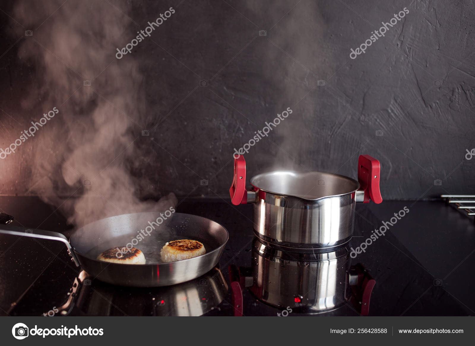Chicken minced cutlets, cooking dinner at home, Healthy food ⬇ Stock ...