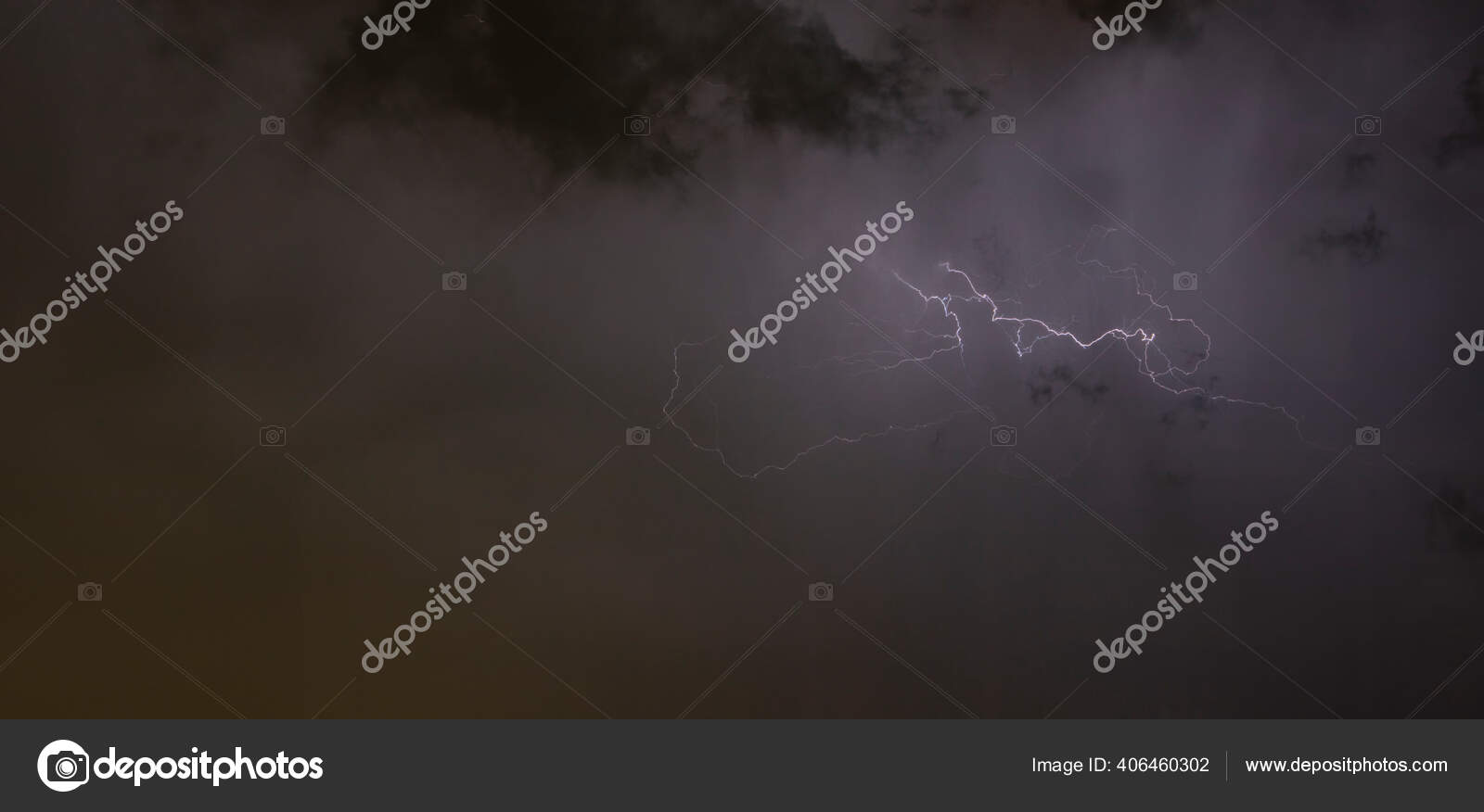 Lightning Thunderstorm Flash Night Sky — Stock Photo © vitomirov #406460302
