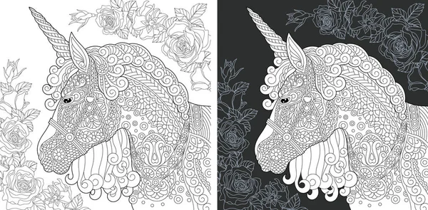 unicorn and horse coloring pages