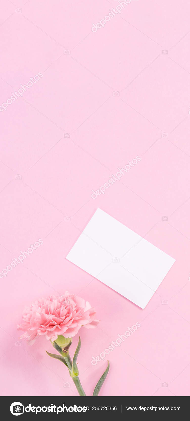 Top view, flat lay, mock up, copy space, handwritten greeting card ...