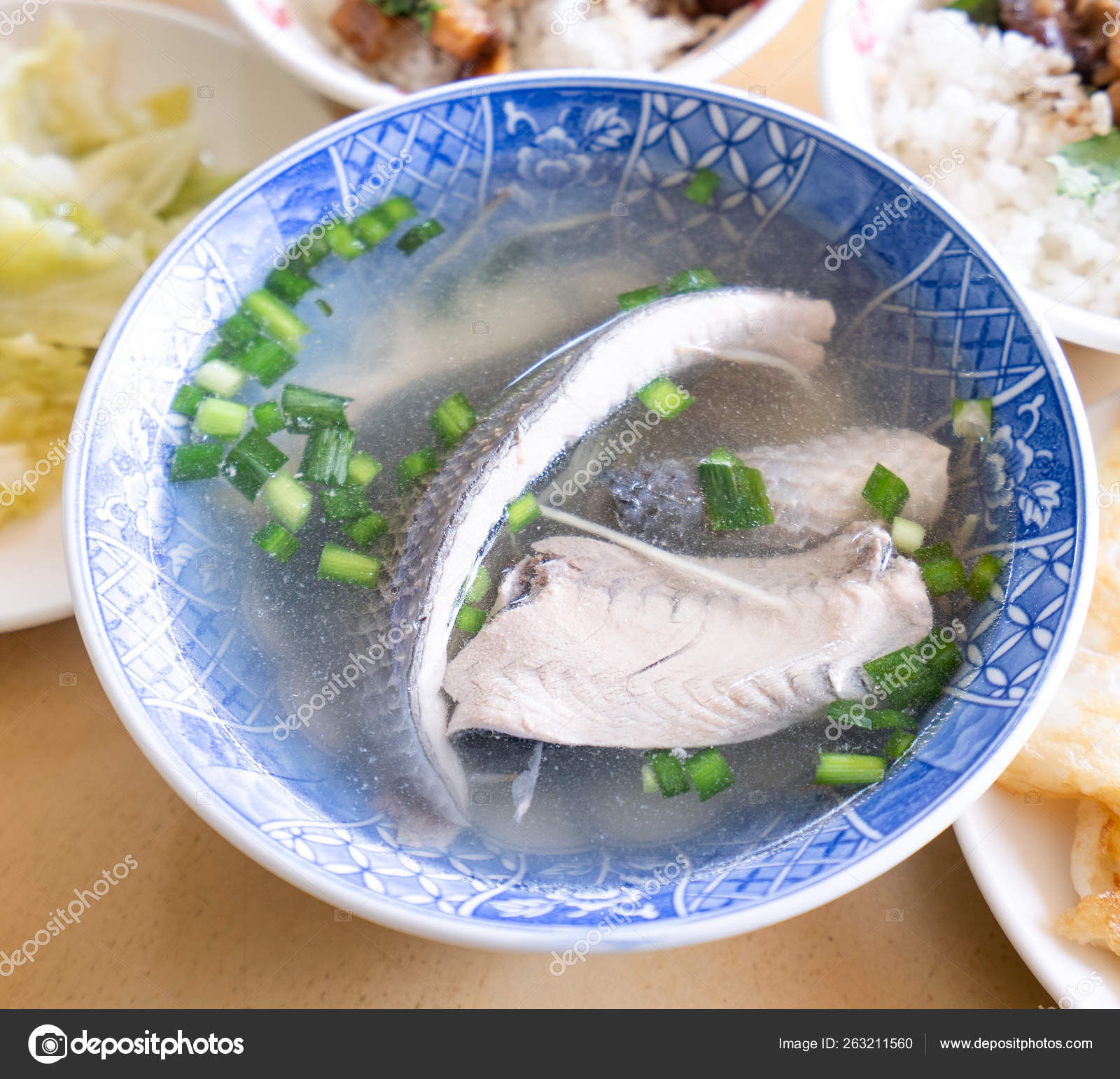 Milkfish skin soup, distinctive Taiwan delicacy food in Tainan. Famous ...