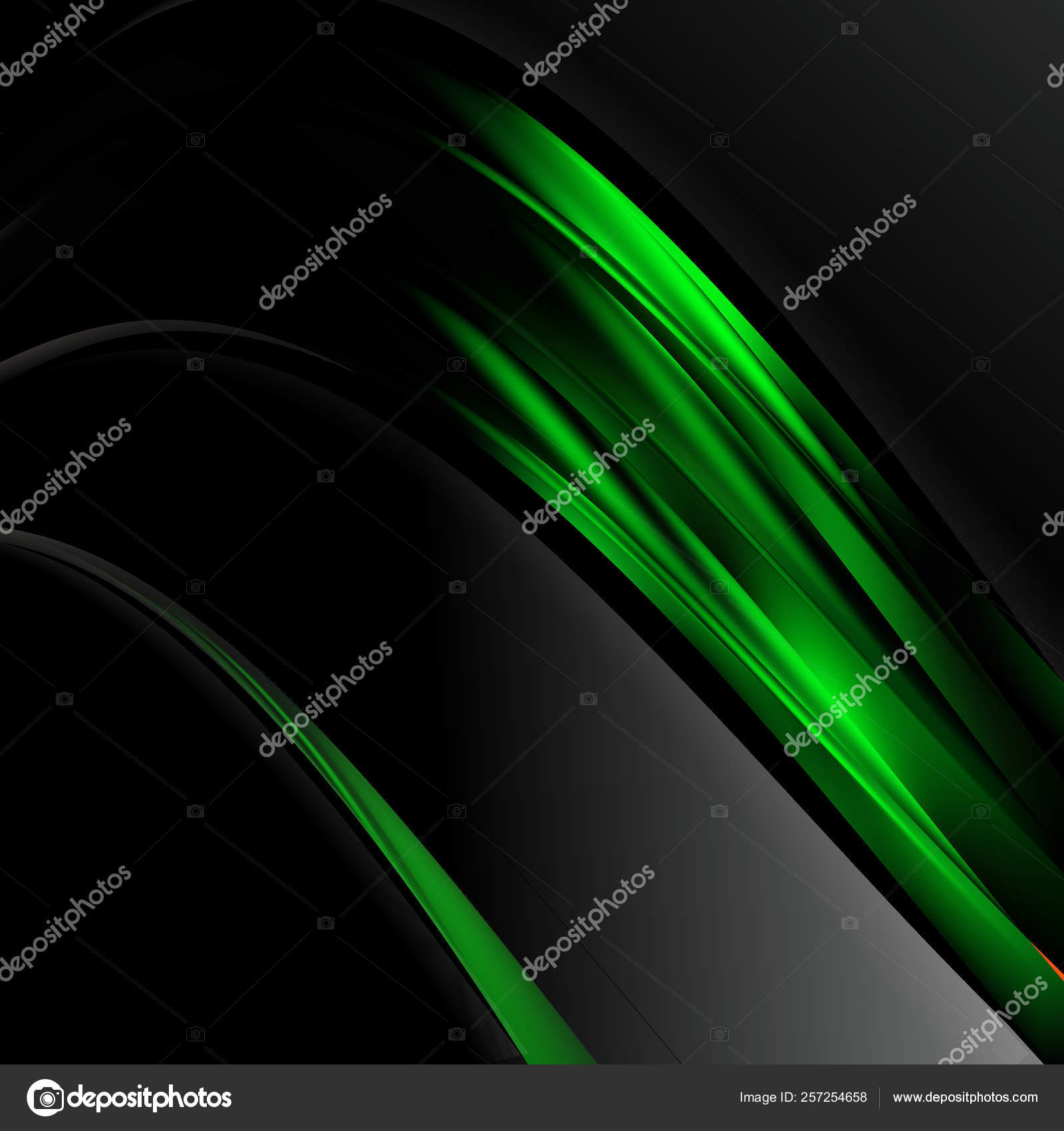 Abstract Cool Green Wave Business Background Illustration — Stock Photo ...