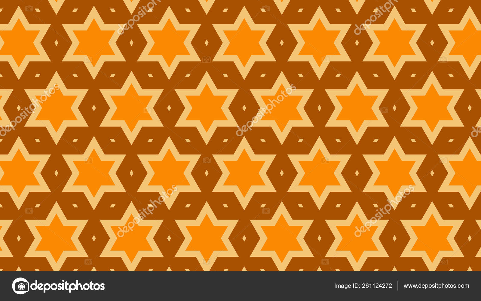 Orange Seamless Stars Pattern Background Stock Vector Image by ...