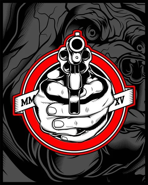 Gangster with Gun. Ghetto Warriors. Vector illustration isolated on ...