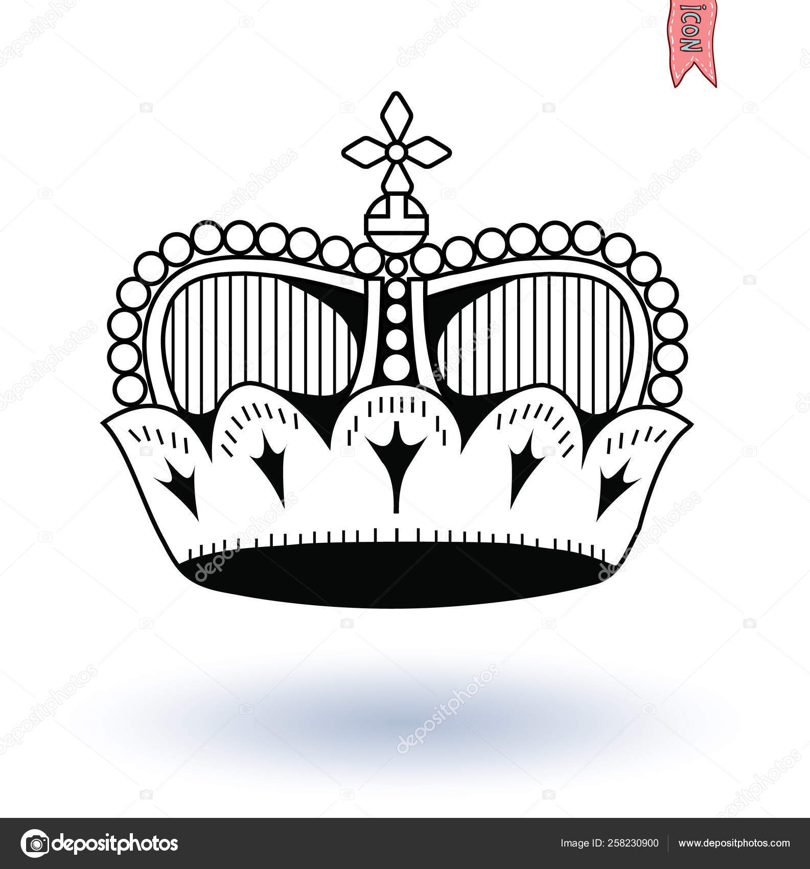 Krone, Vector.coat des Wappens Stock-Vektorbild von ©Gjose 258230900