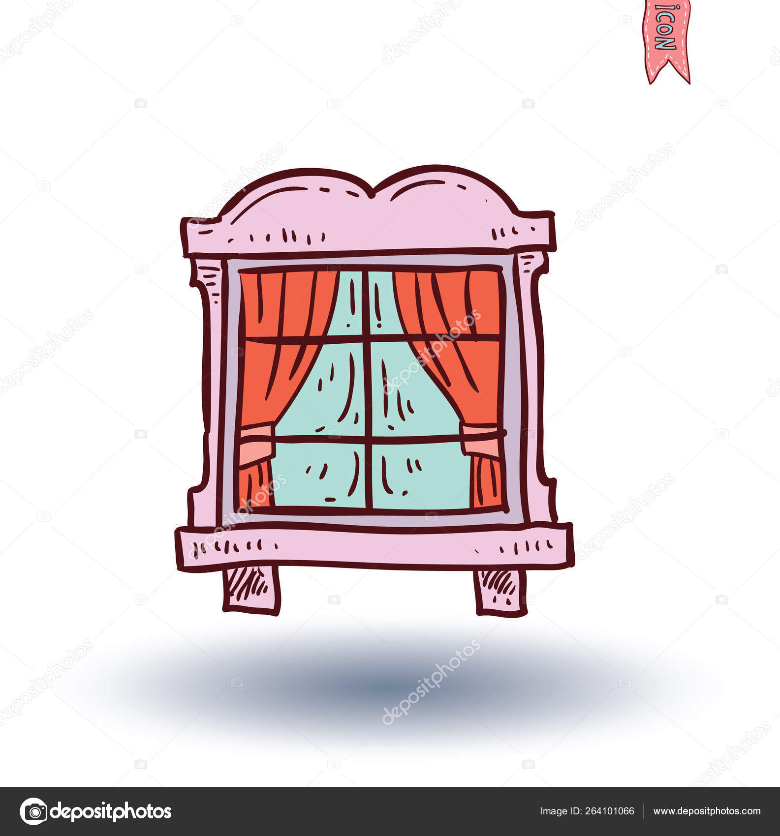 Window set doodle. Vector illustration. Stock Vector by ©Gjose 264101066