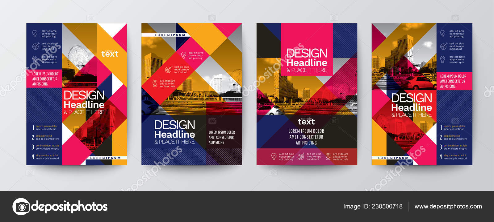 Collection Modern Design Poster Flyer Brochure Cover Layout Template ...