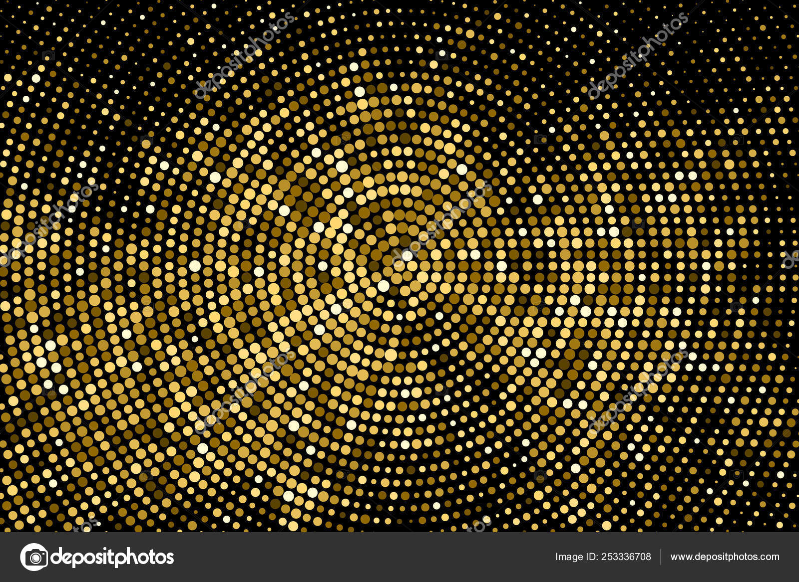 Gold Glitter Halftone Dotted Backdrop. Stock Vector by ©sergio34 253336708