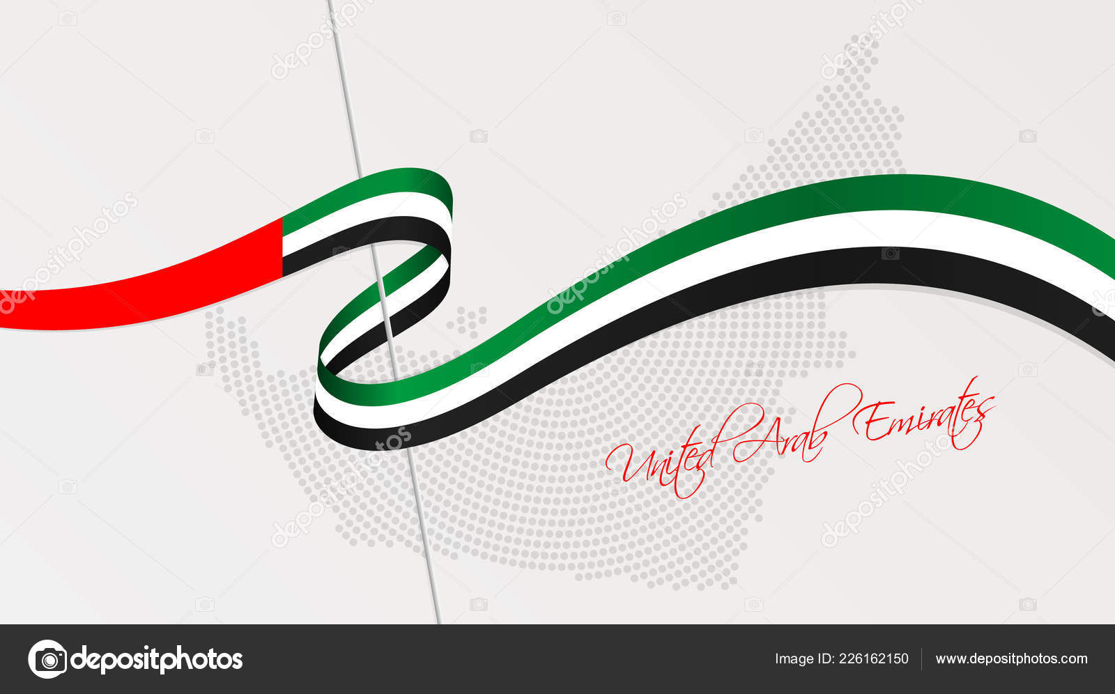 Vector Illustration Abstract Radial Dotted Halftone Map United Arab ...