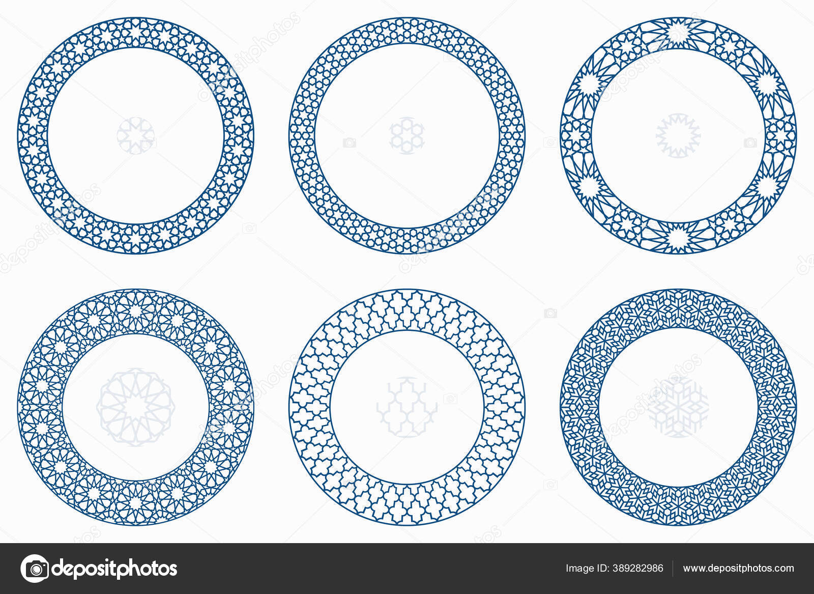 Islamic Patterns Border Vector