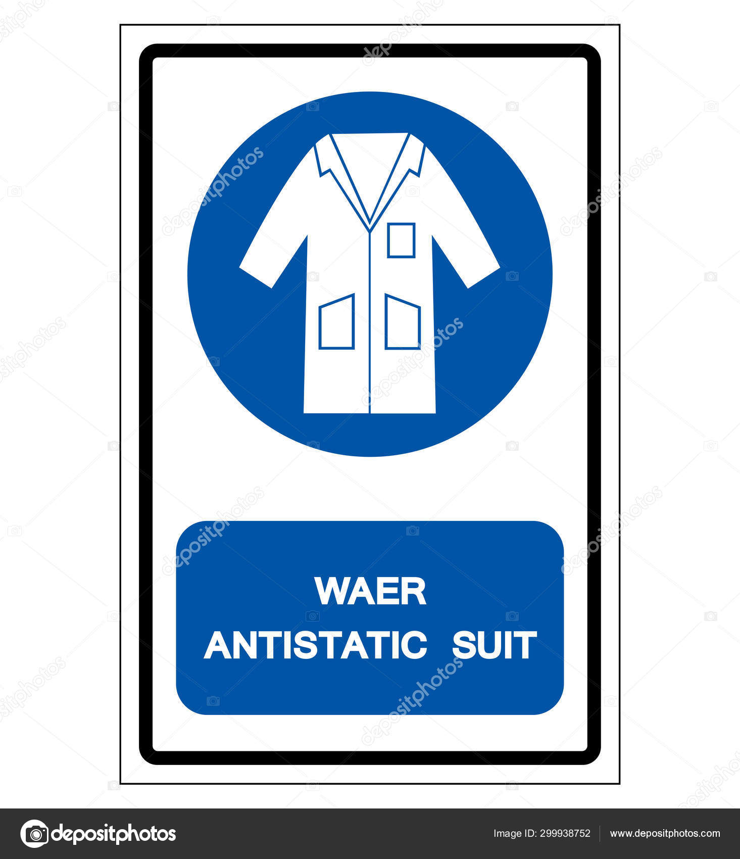 Wear Antistatic Suit Symbol Sign, Vector Illustration, Isolate On White ...