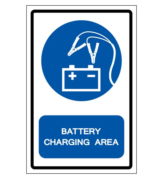 Danger Battery Charging Area Symbol Sign, Vector Illustration, Isolate ...