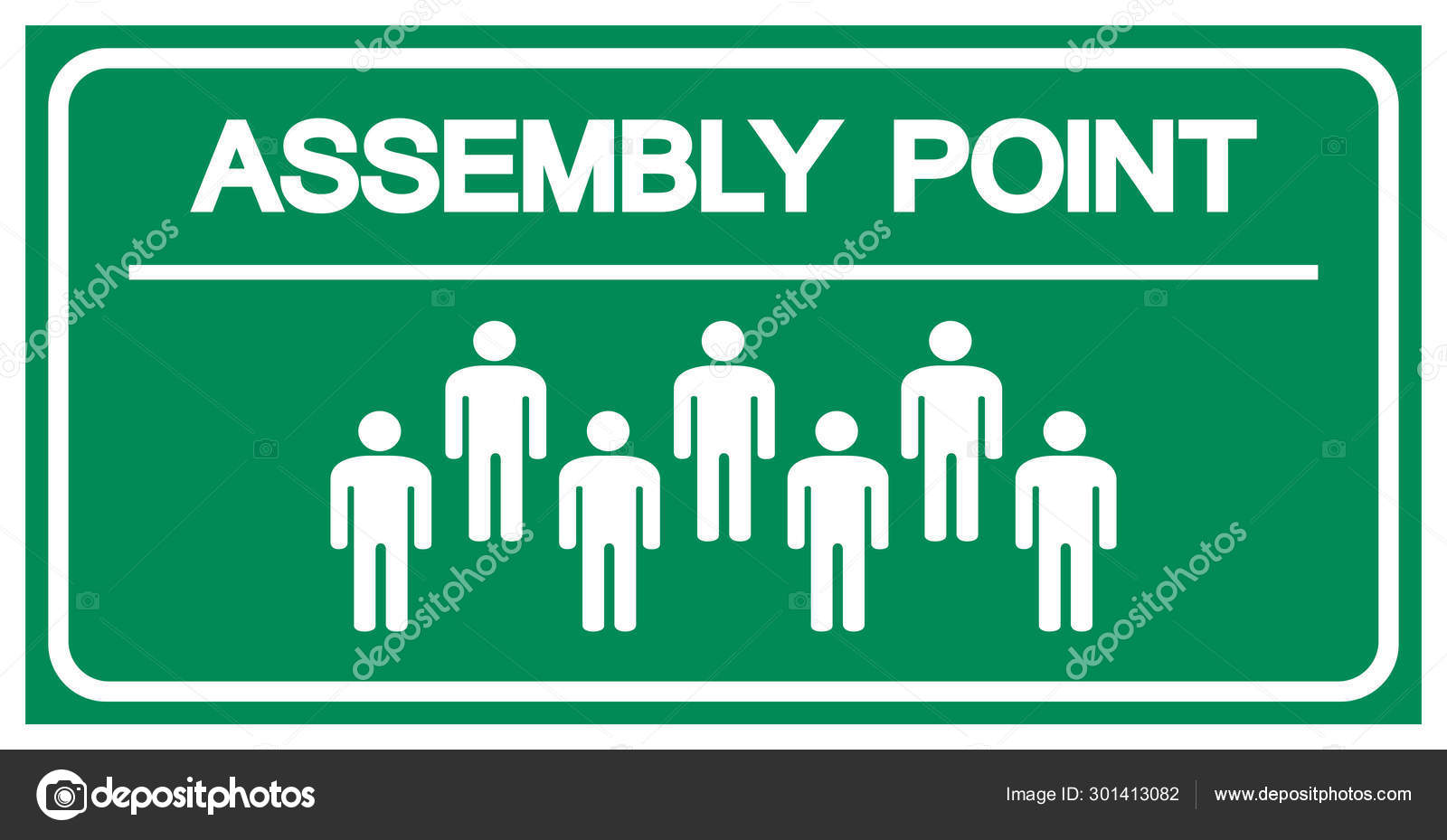 Assembly Point Symbol Sign, Vector Illustration, Isolated On White ...