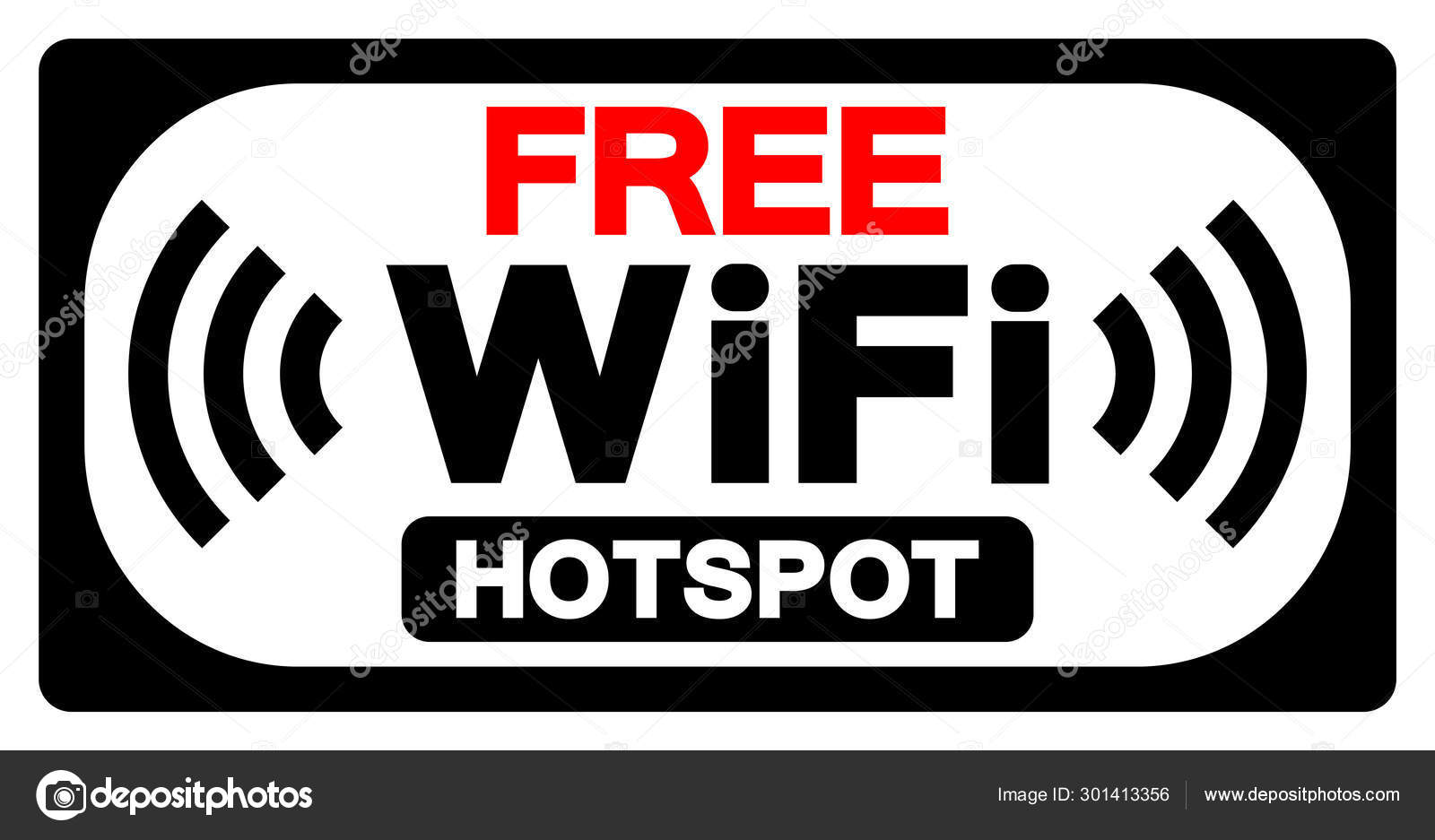 Free WiFi Hotspot Symbol Sign, Vector Illustration, Isolate On White ...