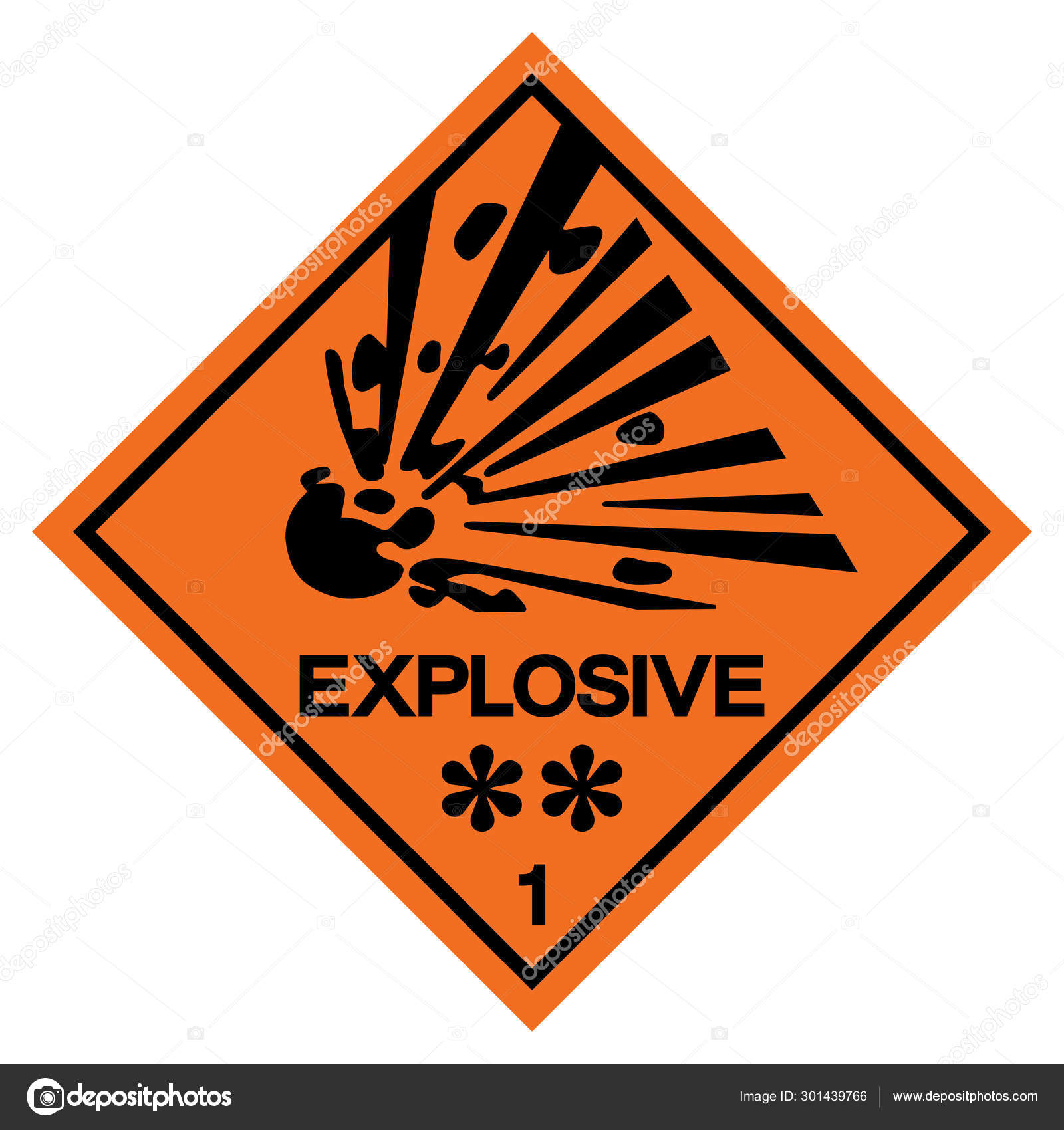 Aviso Sinal de Símbolo Explosivo, Ilustração de Vetor, Isolar na ...